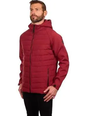 Perry Ellis Tech Stretch Softshell Jacket Dark Red