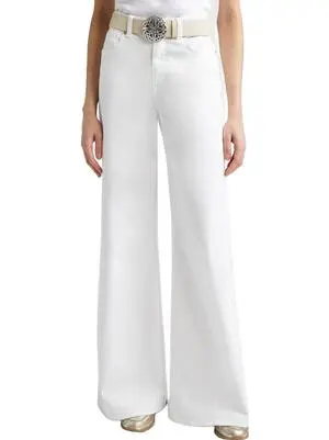 Eleventy Stretch Denim Flare Leg Jeans - 01 White