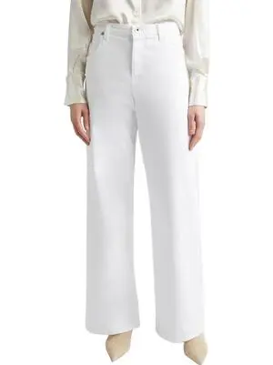 Eleventy Stretch Denim Flare Leg Jeans - 01 White