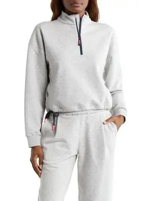 G/fore French Terry Quarter-zip Sweatshirt - Nimbus Melange
