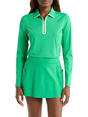 G/FORE Stretch Jersey Quarter Zip Polo