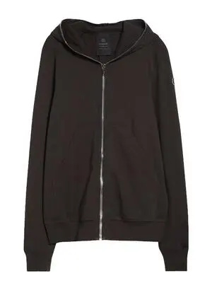 Moncler Cotton Zip Up Hoodie - Brown