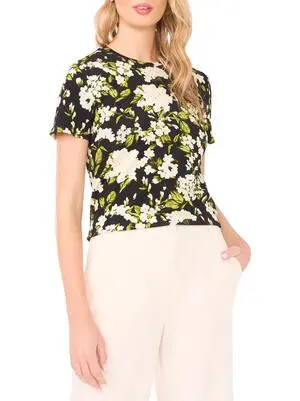 Ted Baker London Floral Jersey T-shirt - Rich Black