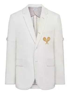 Thom Browne Embroidered Blazer - White