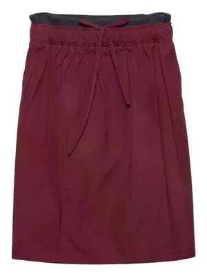 Prada Poplin Straight Fit Skirt - Red