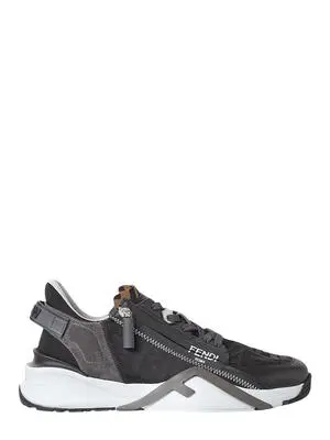 Fendi Flow Jacquard Trainers - Black