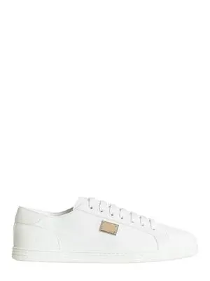 Dolce & Gabbana Saint Tropez Calfskin Sneakers - White