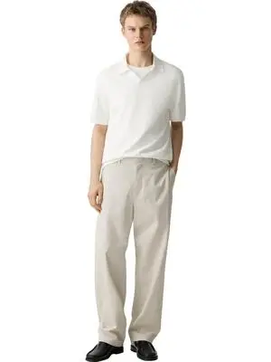 Theory Straight Chino Pant In Moonsoft Cotton - Silver Cloud