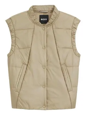 BOSS Water-Repellent Gilet With Wadding Light Beige