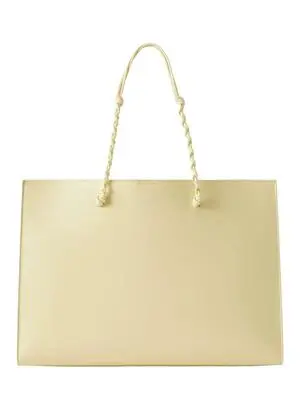 JIL SANDER Tangle Large Leather Tote Pastel Yellow