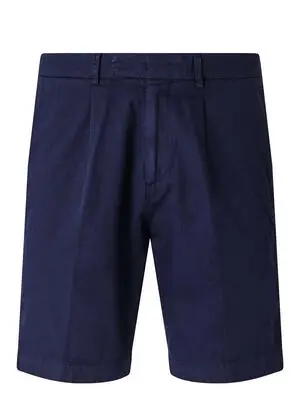 Boglioli Straight-Leg Cotton-Blend Shorts Navy