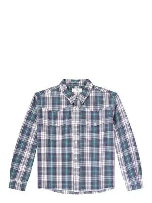 CHERRY LOS ANGELES Cropped Checked Cotton-flannel Shirt - Green