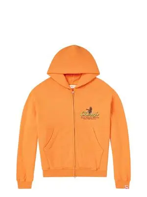 CHERRY LOS ANGELES Logo-print Zip-up Hoodie - Orange