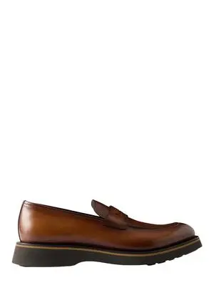 Berluti Alessio Venezia Leather Loafers - Brown