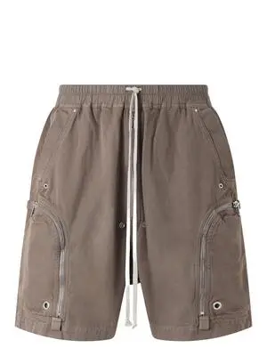 Rick Owens Bauhaus Straight-leg Cotton-canvas Shorts - Brown