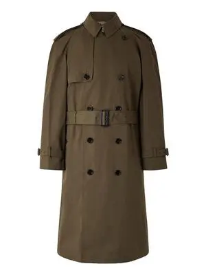 Burberry Cotton-gabardine Trench Coat - Green