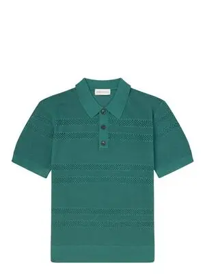 Dries Van Noten Open-knit Polo Shirt - Green