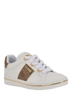 Guess Stew Lace-Up Sneakers White