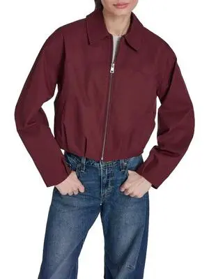 LEVI'S Cropped Bubble Hem Bomber Jacket - Tawny Port