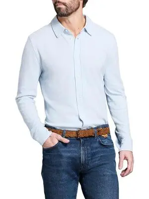 Billy Reid Textured Cotton Button-up Shirt - Air Blue