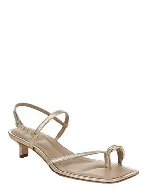 Vince Polli Kitten Heel Sandal - Champagne