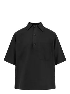 HEVO Montursi Linen And Viscose Shirt - Black
