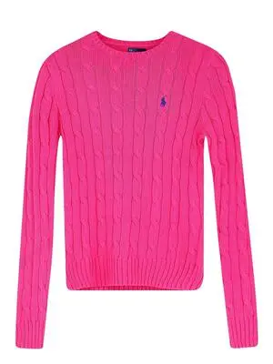 Polo Ralph Lauren Cotton Sweater With Embroidered Logo - Pink