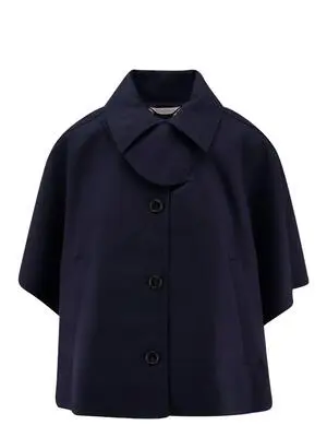 Max Mara Mxapaggio Cotton Cape - Blue