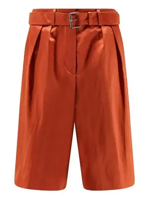 Dries Van Noten Cotton Blend Bermuda Shorts - Orange