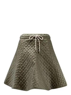 Moncler Quilted Nylon Flared Skirt - Green