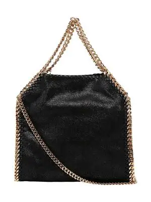 Stella McCartney Falabella Mini Shaggy Deer Shoulder Bag - Black