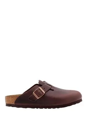 BIRKENSTOCK Boston Bs Leather Mule - Brown