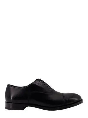 DOUCAL'S Leather Lace Up Shoe - Black