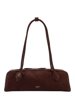 Alaïa Teckel Medium Suede Shoulder Bag - Brown