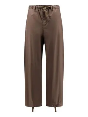 Sacai Cotton Trousers - Brown