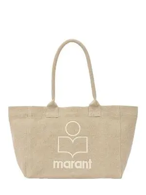 Isabel Marant Yenky Zipped Cotton Shoulder Bag - Beige
