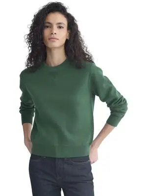 Everlane Double Knit Crew Neck Sweater - Hunter Green