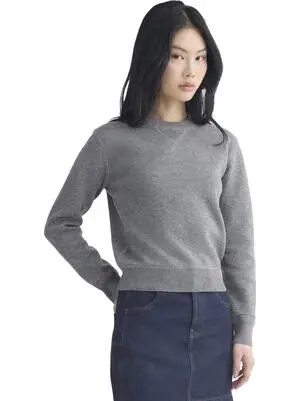 Everlane Double Knit Crew Neck Sweater - Mid Grey/graphite