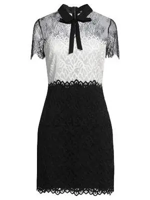 Sandro Mini Dress With Lace - Black