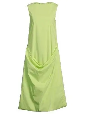 Liviana Conti Midi Flared Poplin Dress - Green