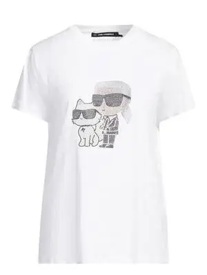 Karl Lagerfeld Printed Organic Cotton T-shirt - White