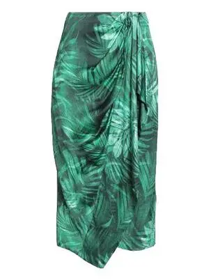 ERMANNO FIRENZE Midi Floral-print Skirt - Green