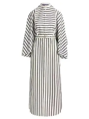 Ralph Lauren Juliana Striped Belted Dress - Black