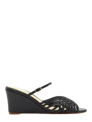 ALEXANDRE BIRMAN Lilian Woven Mules - Black