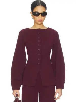 ALIGNE Bonnie Ponte Blazer - Oxblood