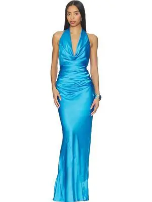 NOOKIE Penelope Drape Gown - Lagoon