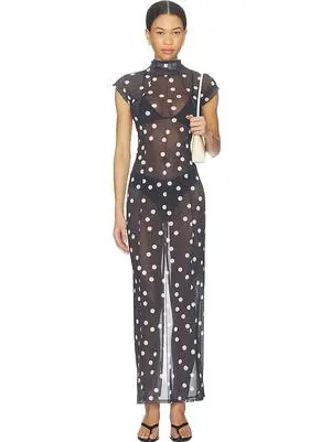 Lioness Redefined Maxi Dress - Noir Polka