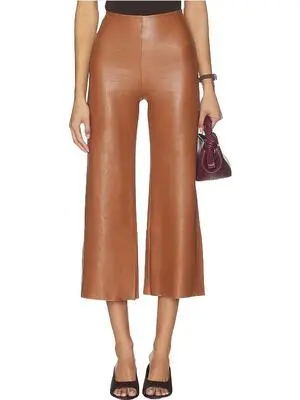 Commando Faux Leather Cropped Pant - Cognac