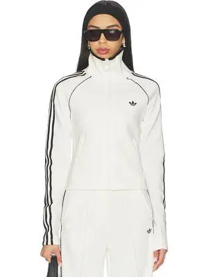 Adidas Originals By Alexander Wang Slim Fitted Firebird Track Top - Off White