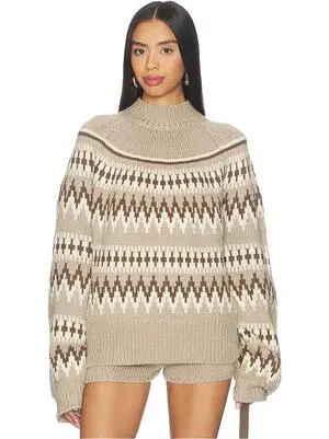 SEROYA Tirza Sweater - Driftwood Fairisle